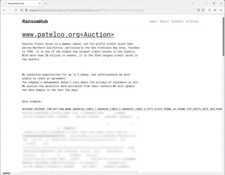 Patelco Credit Union Suffers Ransomware Data Breach, Affecting 726,000 ...
