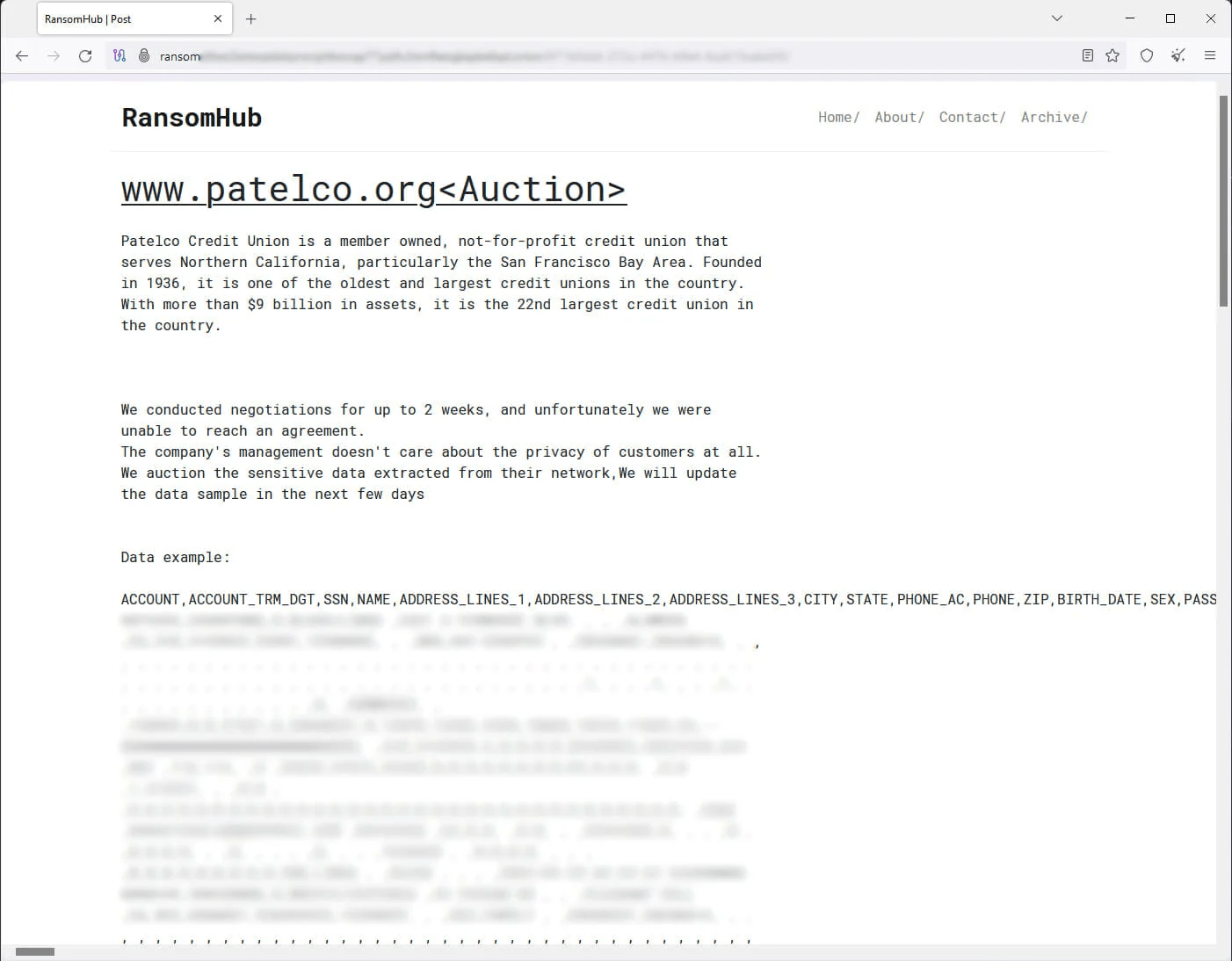 Patelco Credit Union Suffers Ransomware Data Breach, Affecting 726,000 ...