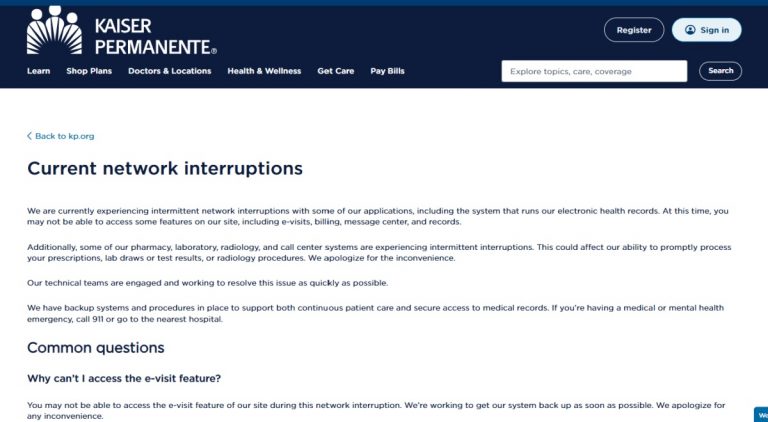 Kaiser Permanente Recovers from Widespread Network Outage That ...
