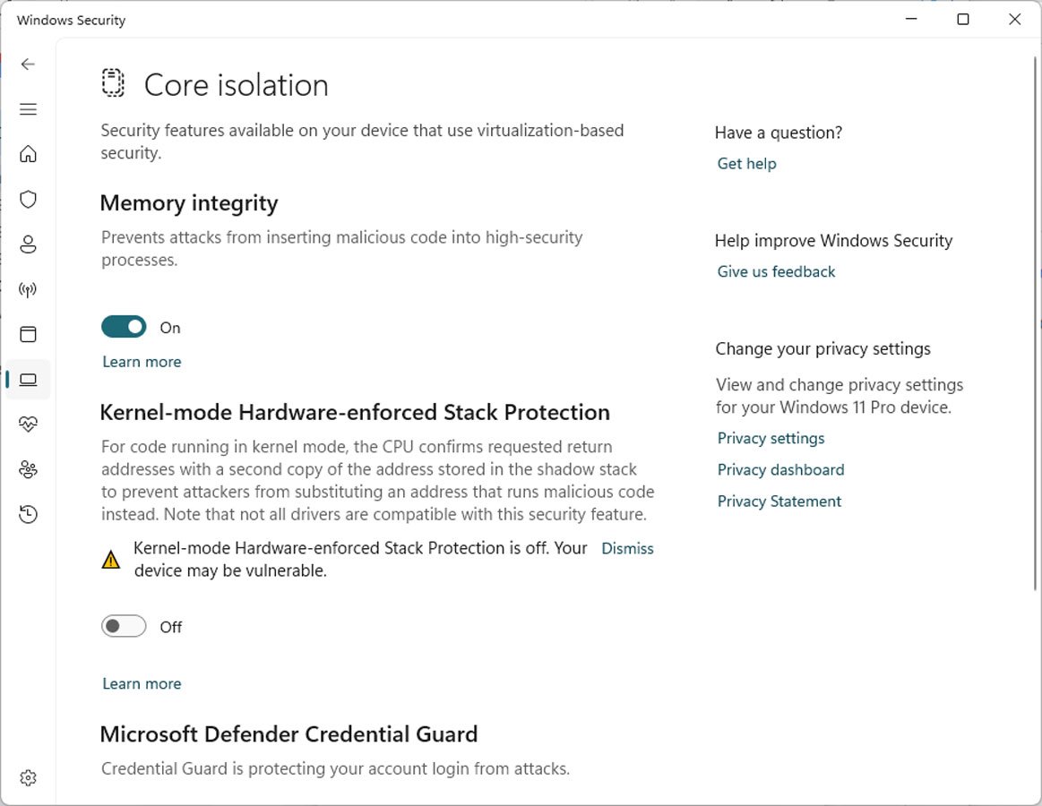 How to Enable Kernel-mode Hardware-Enforced Stack Protection in Windows 11 - Resources