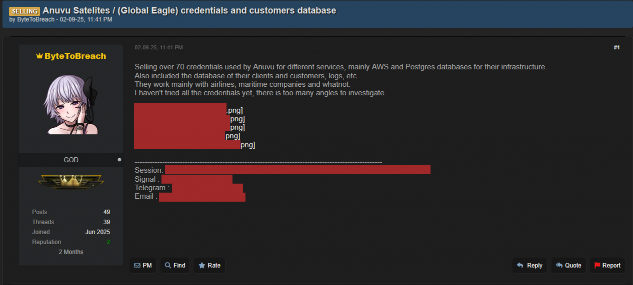 Hack on In-Flight Connectivity Provider Anuvu Exposes Starlink User Data - Cybersecurity