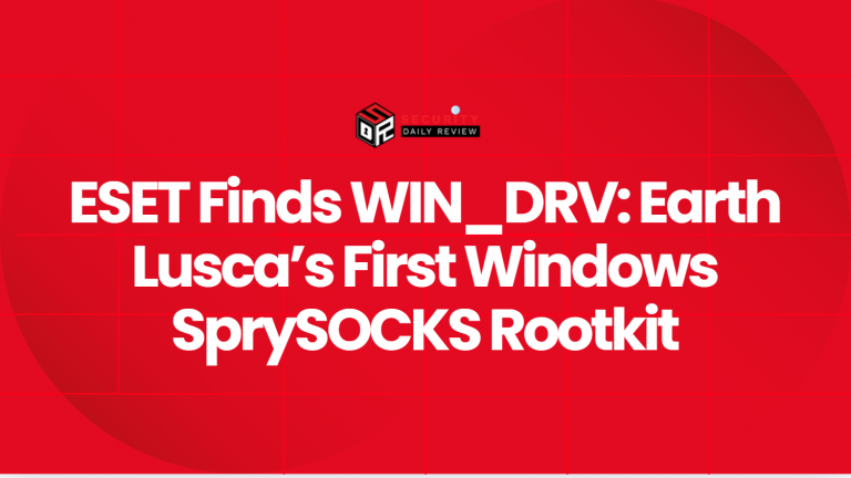 ESET Finds WIN_DRV: Earth Lusca's First Windows SprySOCKS Rootkit ...